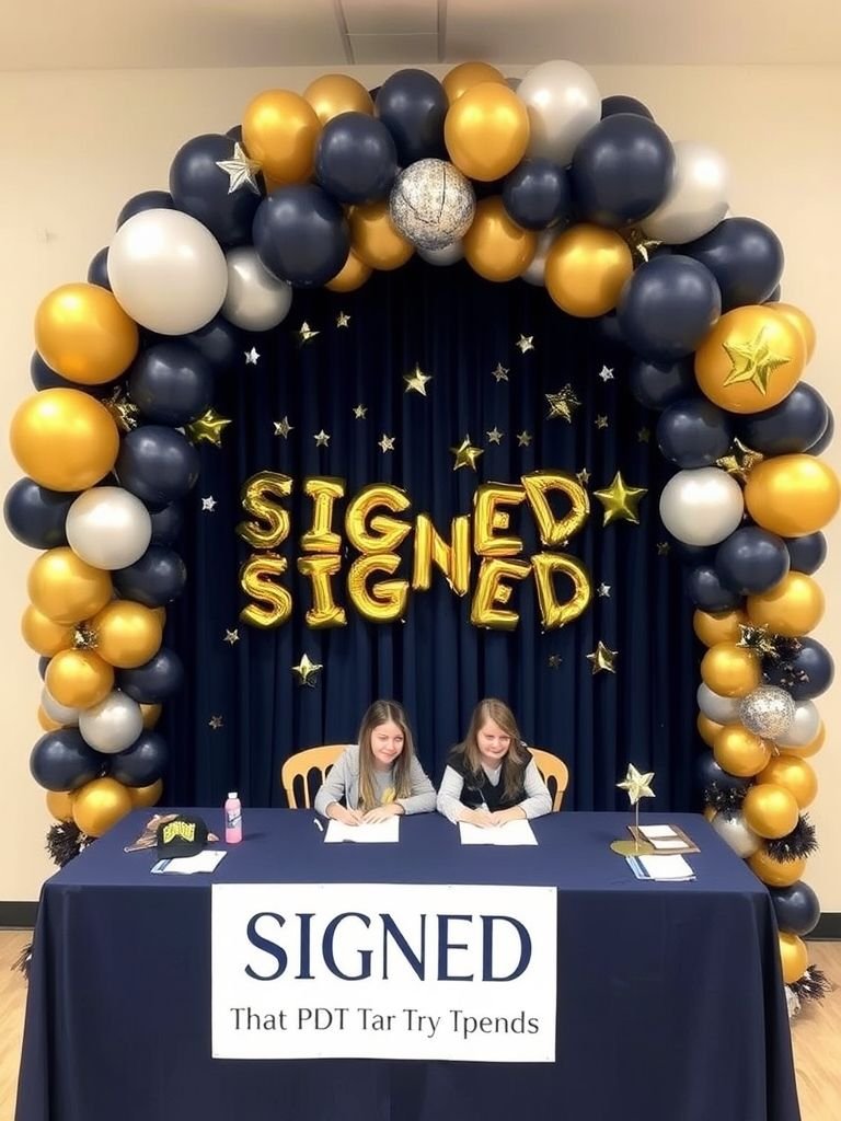 27 Eye-Catching Signing Day Table Ideas to Celebrate Your Big Moment ...